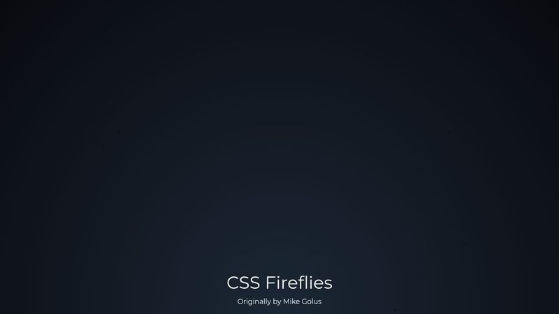 CSS Fireflies