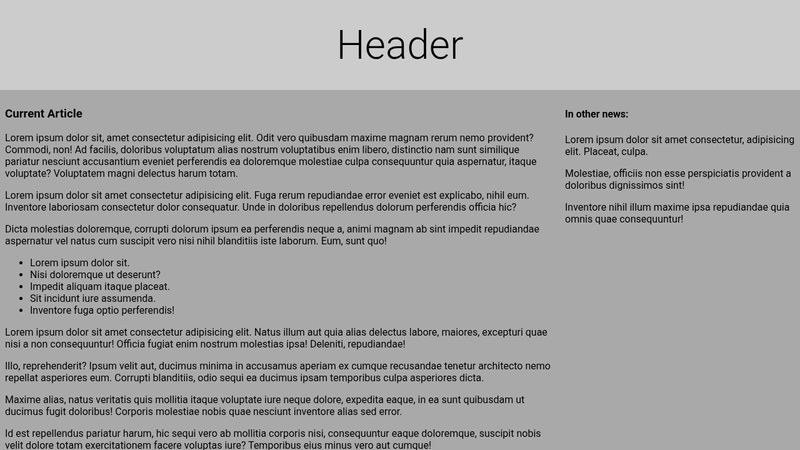 Responsive HTML5 Layout