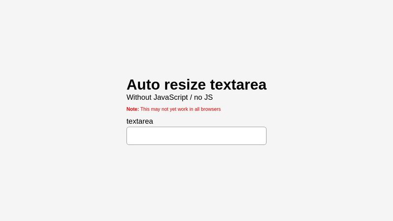 Auto resize textarea