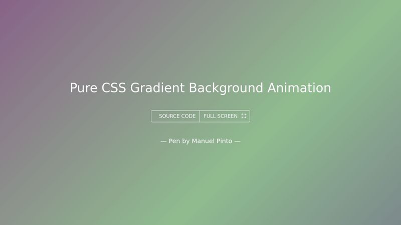 Pure CSS Gradient Background Animation