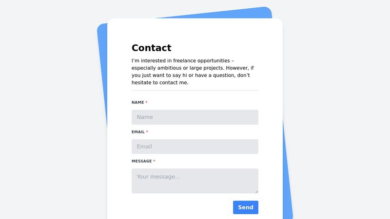 Tailwind contact form
