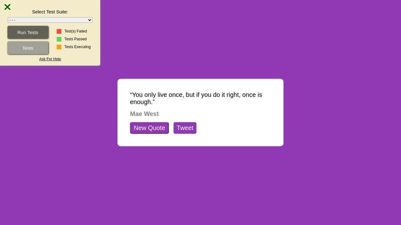 FreeCodeCamp | Random Quote Machine