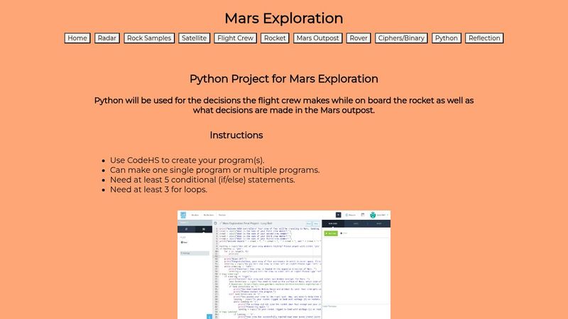 Lucy Bell - Mars Exploration Final Project - Python Project
