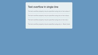 Text overflow - single line