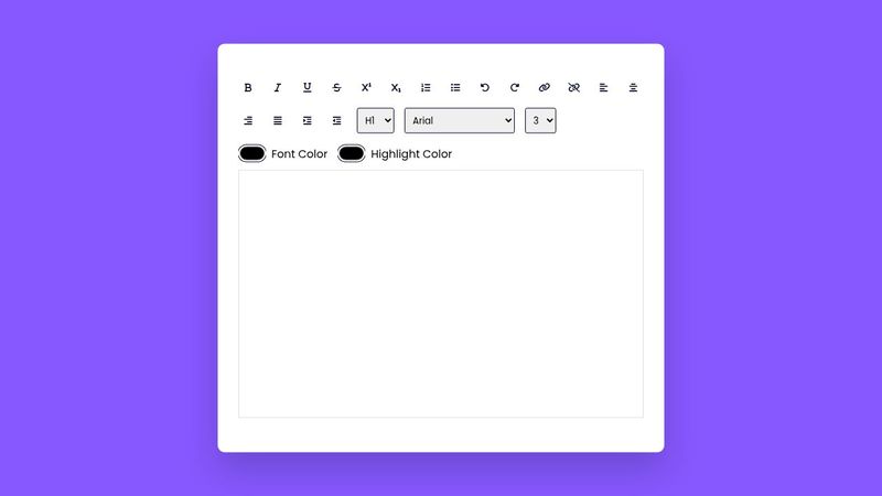 Simple Text Editor with JS