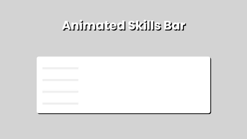 Responsive Animated Skills Bar
