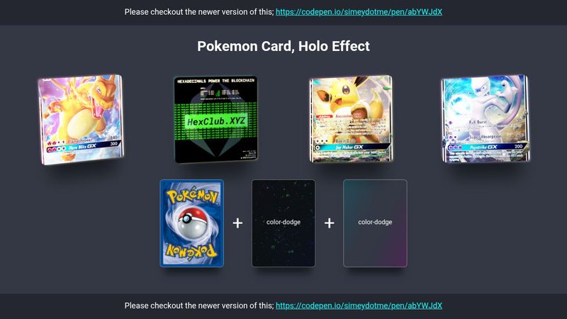 Pokemon Card Holo Effect
