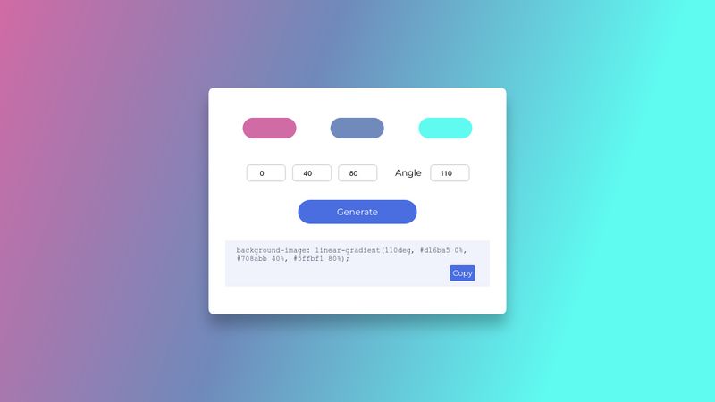 Gradient Generatorusing Three Colours