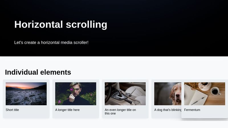 Horizontal media scrolling - finished