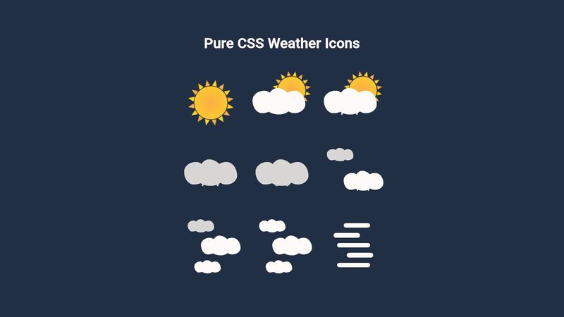 Weather Icons | HTML, CSS