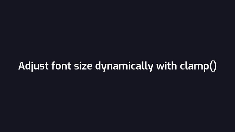 Adjust font size dynamically