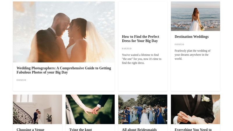 Wedding Themed CSS Grid and Flexbox Card UI