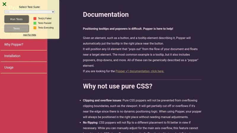 Technical Documentation Page