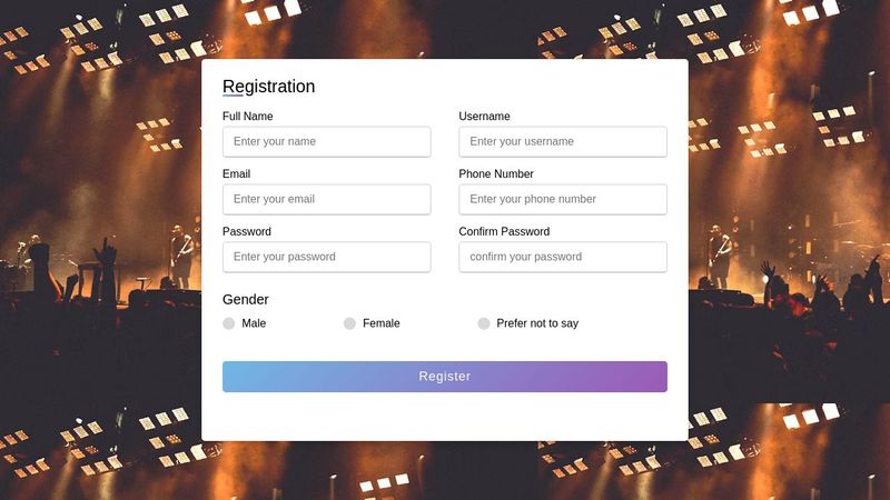 Responsive Registration Form HTML & CSS