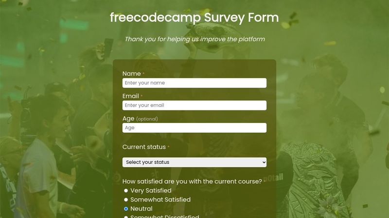 freeCodeCamp - Survey Form