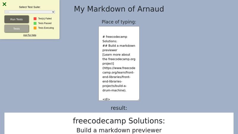 Markdown Preview(Freecodecamp)