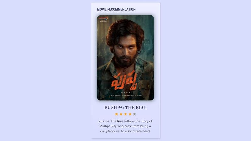 Movie Card Using HTML And CSS