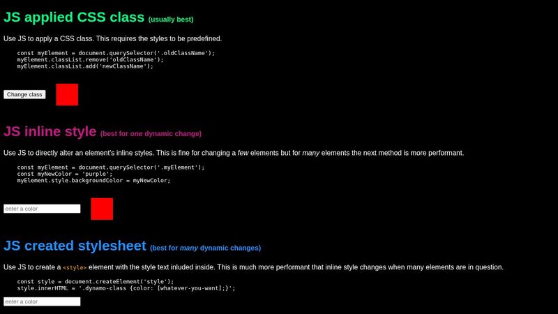 CSS Course: Dynamically Applying CSS