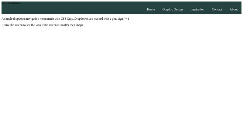 Pure CSS Responsive Dropdown Menu