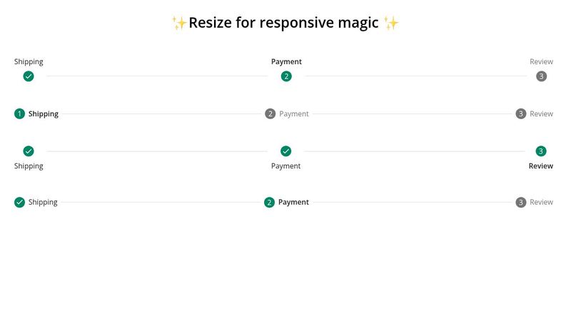 Accessible, Responsive Progress Stepper