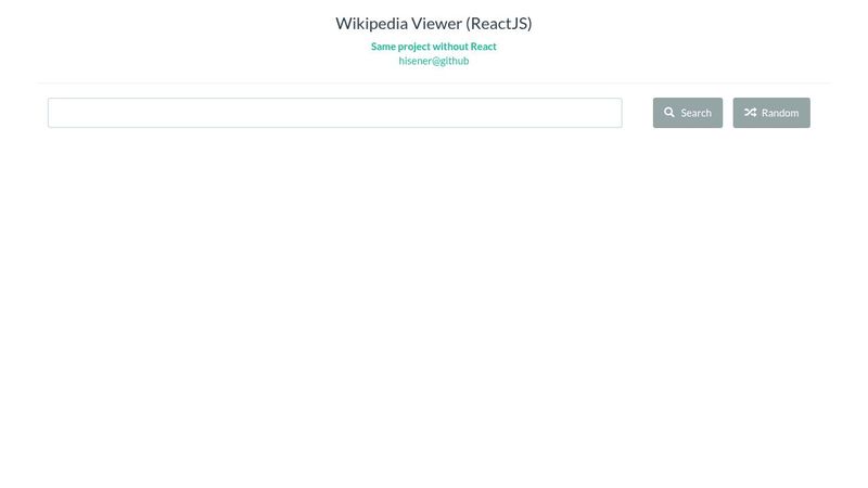Wikipedia Viewer (React)