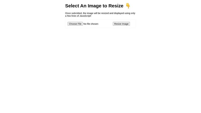 Resizing images with vanilla JS and