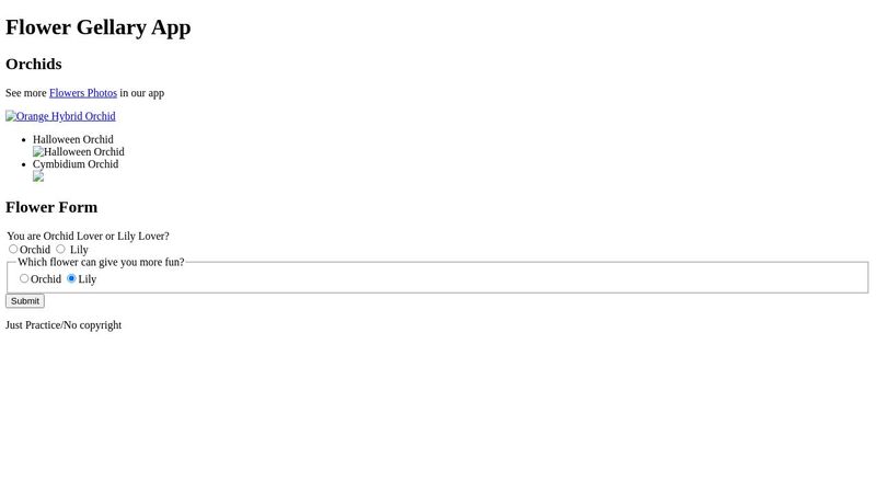 HTML ,flower gellery project