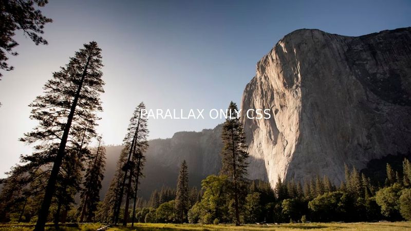 Parallax only css
