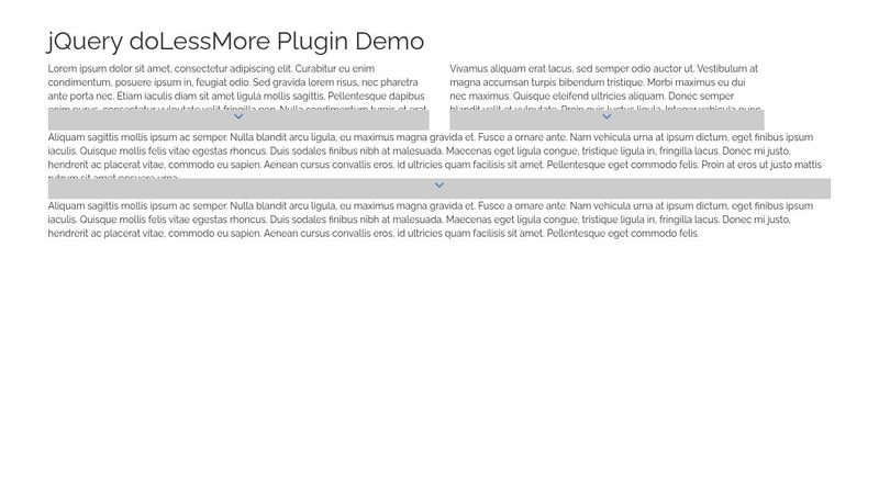Lightweight Read More For jQuery and Bootstrap 3 - doLessMore.js