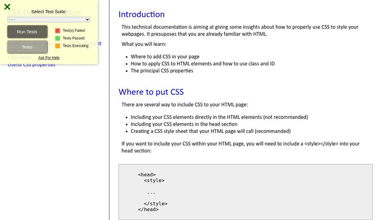 freeCodeCamp: Build a Technical Documentation Page