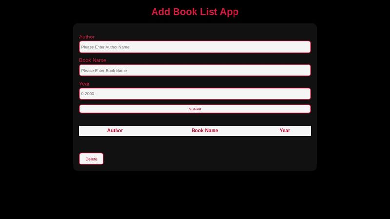Book List App