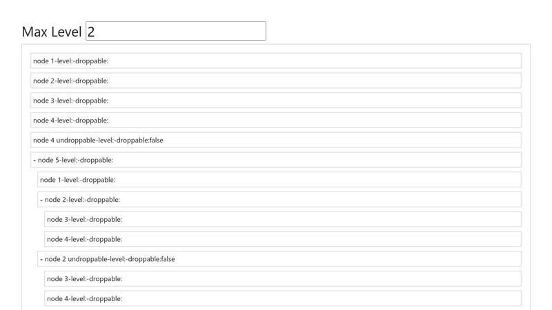 Vue Draggable Nested Tree Demo With Max Level 7093