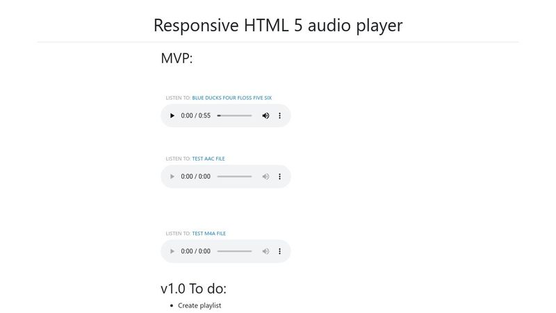 component: audio player