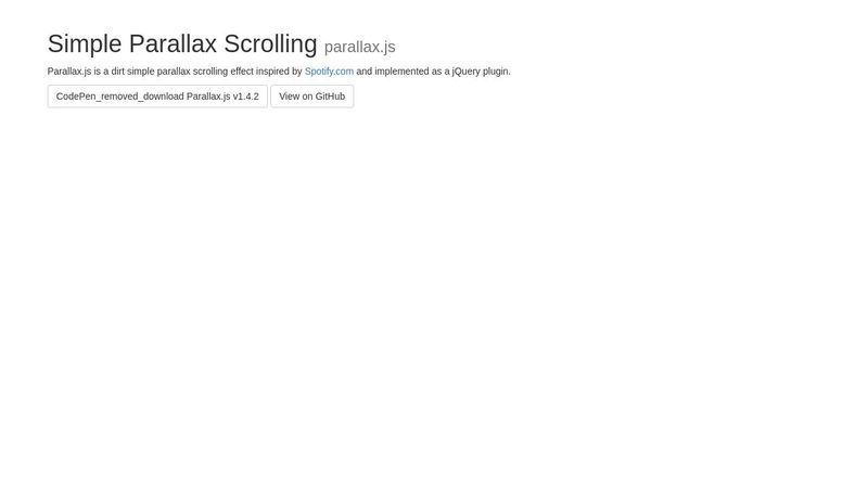 Simple Parallax Scrolling parallax.js_fork
