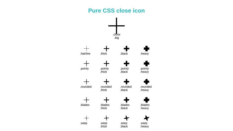 Pure CSS close icon