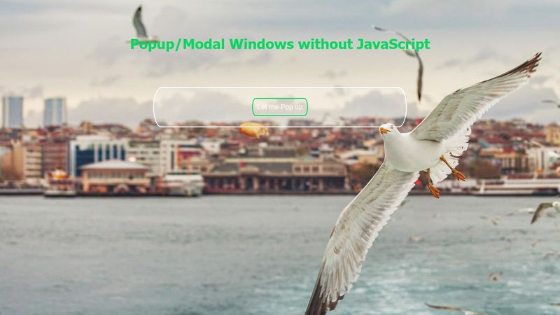 Pure CSS popup/modal box without javascript