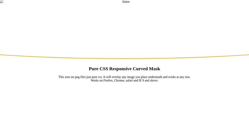Pure CSS Responsive Curved Mask