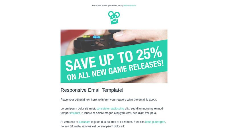 Responsive E-Commerce HTML Email Template