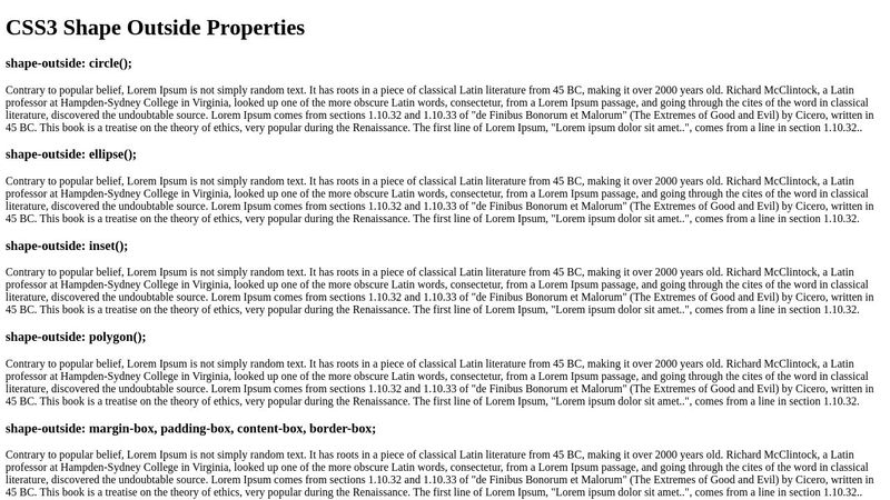 Understanding Reference Boxes for CSS3 shapes