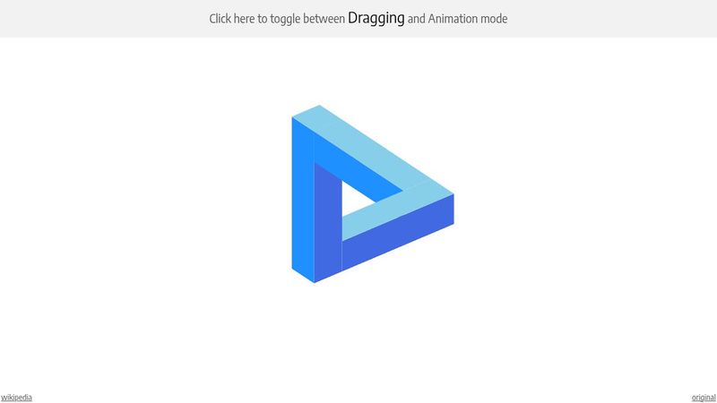 Penrose triangle - drag to rotate