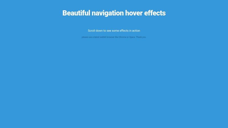 Beautiful navigation hover effects