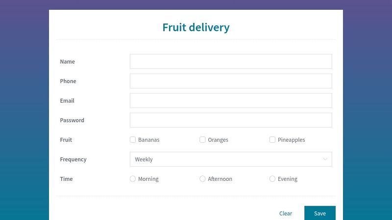 Responsive HTML form with Bootstrap 5 and custom :focus input styles