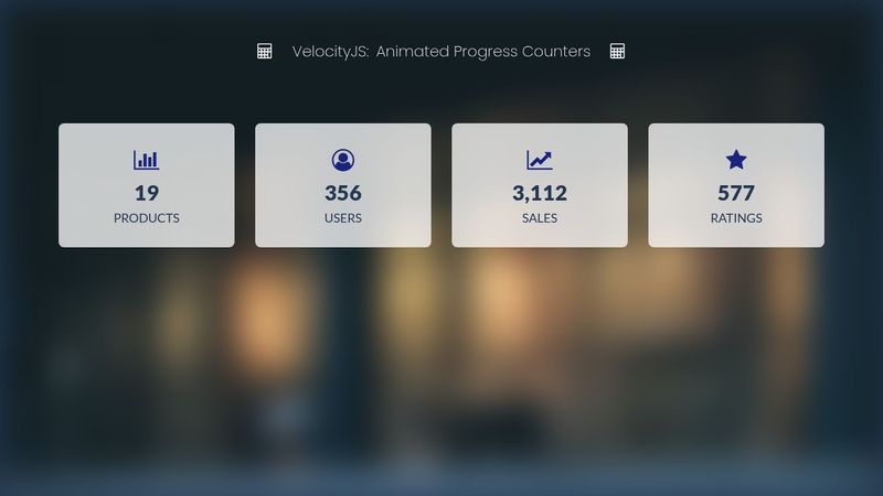 Velocity JS: Animated Progress Counters