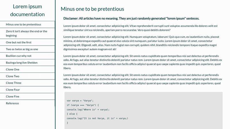 Build a Technical Documentation Page