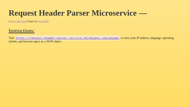 Request Header Parser Design