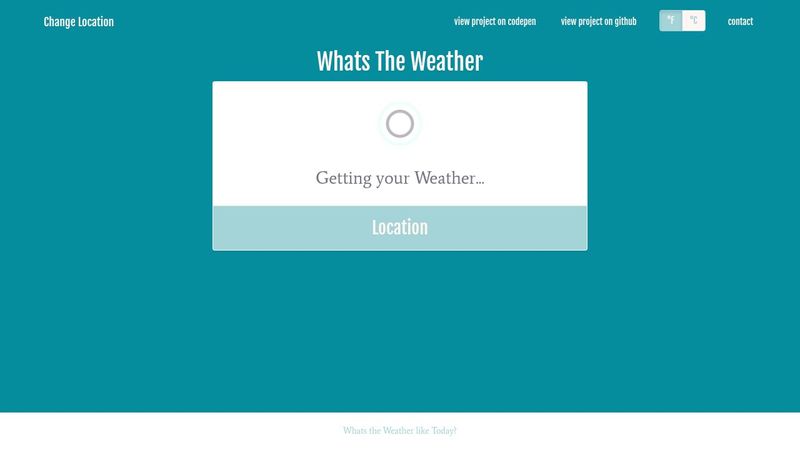 FreeCodeCamp Weather - Using FreegeoIP