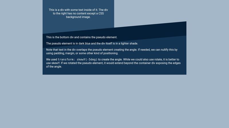 Angled Edge With CSS Pseudo Element