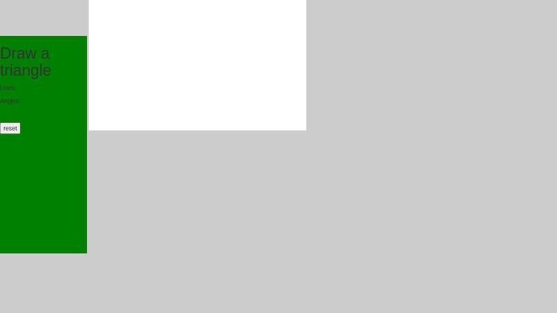 canvas - draw triangle and show lines and angles