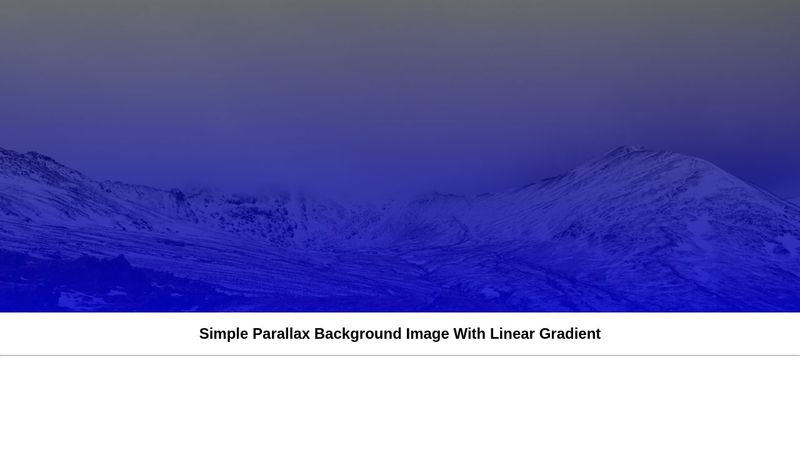 Simple Parallax Background Image With Linear Gradient