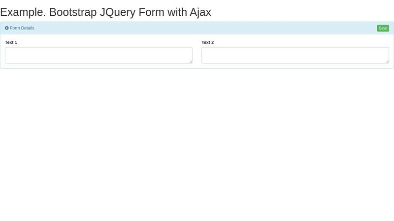 JQuery. Bootstrap. Ajax form submit